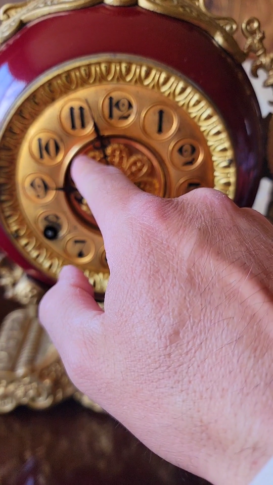 F. Kroeber Gilded Antique Mantle Clock Circa 19Century with Key. | eBay