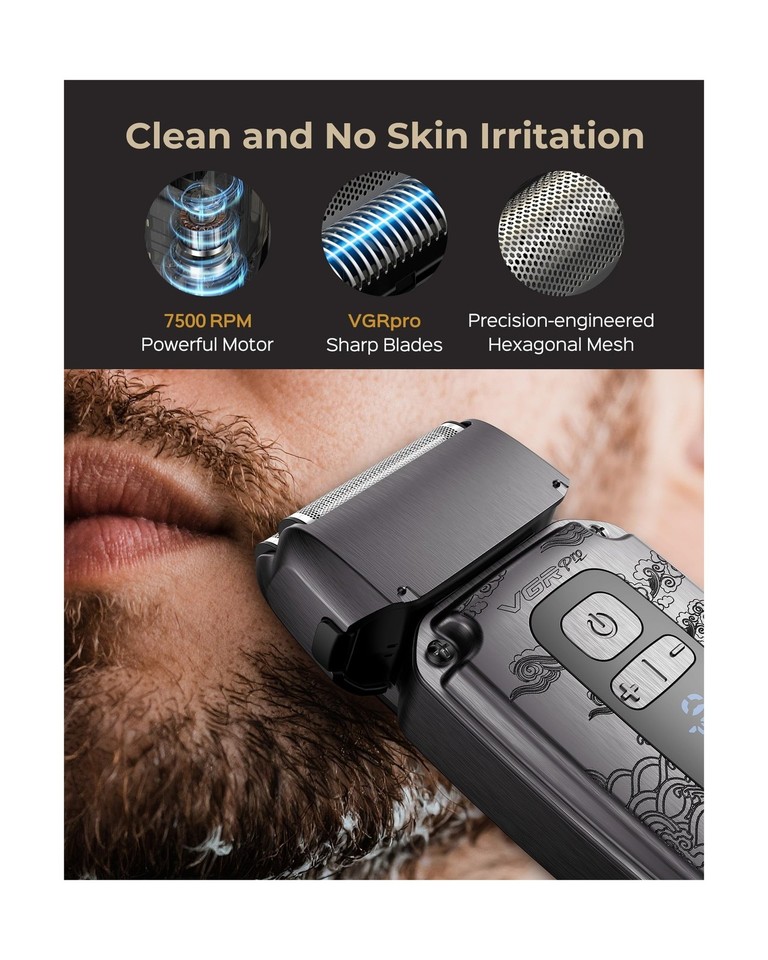 Foil Shaver for Men, Electric Razor for Men Face Beard, Waterproof ...