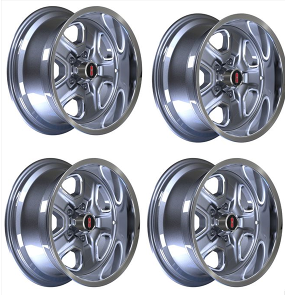 17" Cutlass Wheels SSII Wheel Set of 4 17 X 9 Cast Aluminum with 5.125 ...