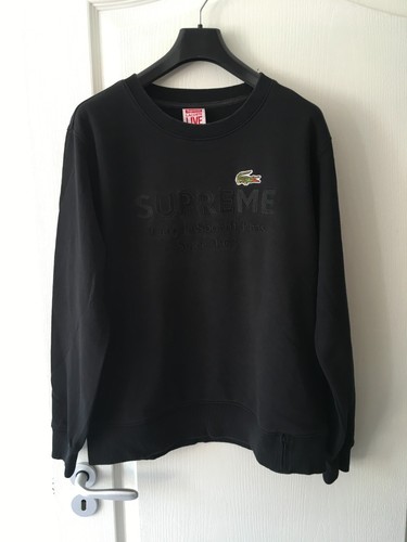 Supreme Lacoste Live Logo Sweatshirt Black Size XS | eBay