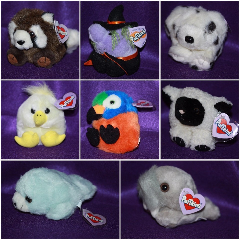 PUFFKINS RETIRED, YOUR CHOICE, RARE, LIMITED EDITION Dog Bear Witch ...