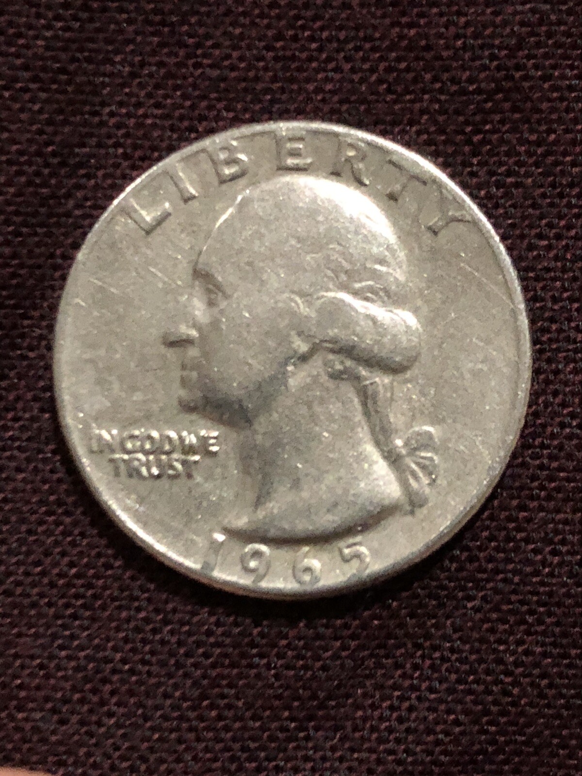 1965 Coin Washington Quarter No Mint Mark Double Die & Letter Error ...