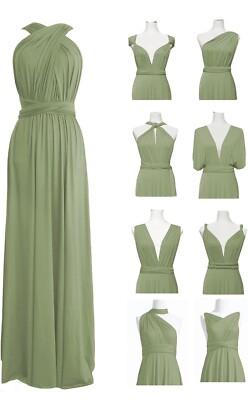 Bridesmaid Dress Sage Green Infinity Dress Large | eBay
