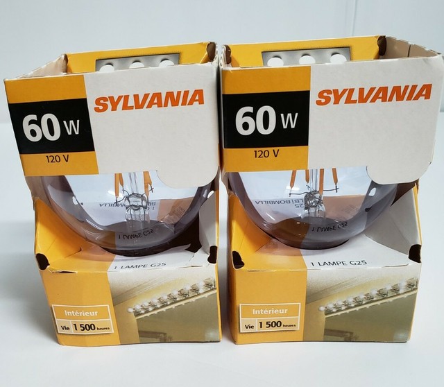 SYLVANIA G25 Clear Globe 60 Watts Light Bulb 120v Med. Base for sale ...