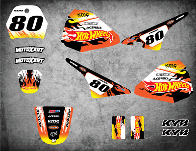 Full Custom Graphic Kit BLAZE STYLE YAMAHA PW Pee Wee 80 stickers ...