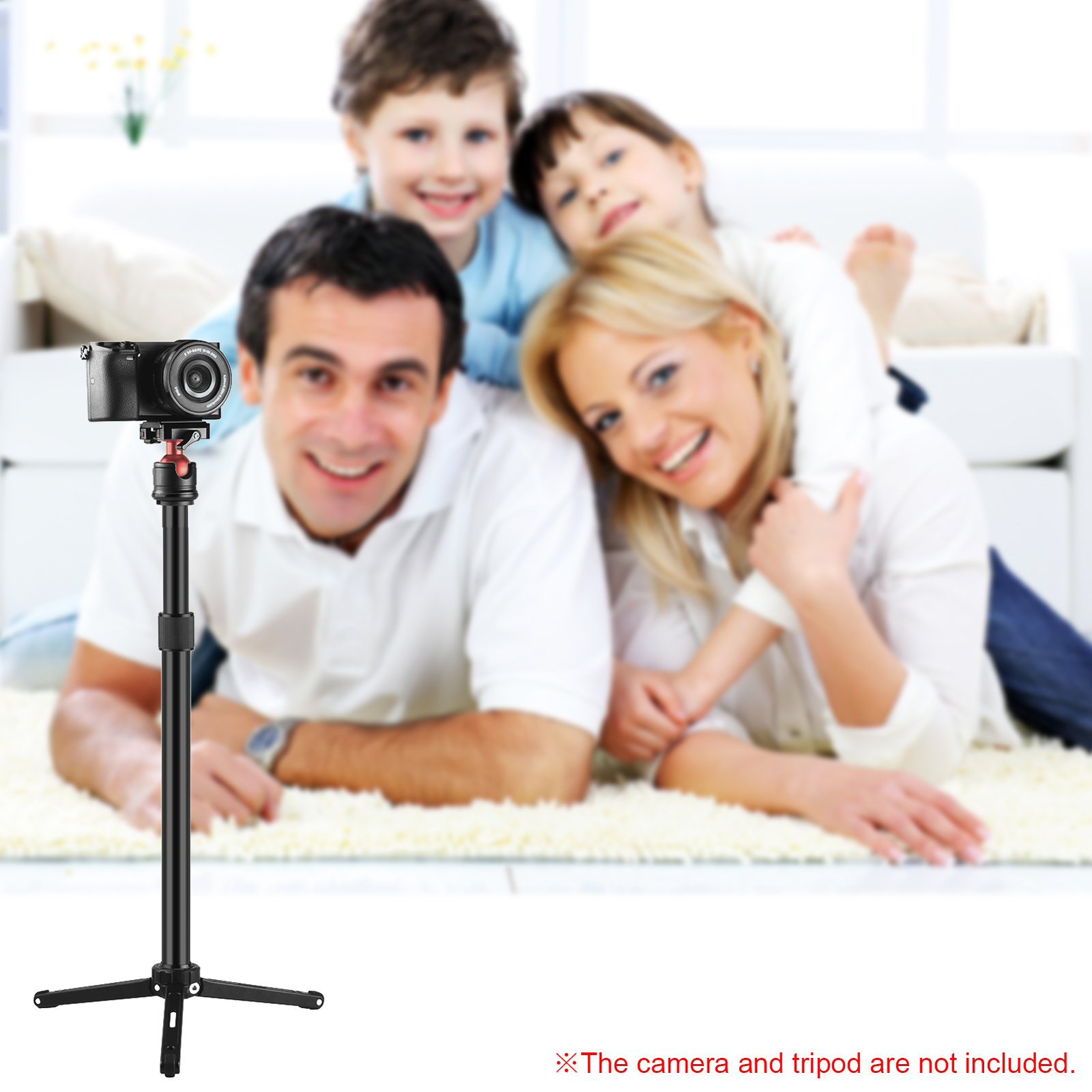 Adjustable Tripod Extension Rod Photography Extension with 1/4 Inch ...