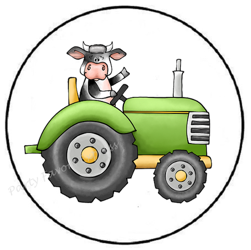 TRACTOR FARM ENVELOPE SEALS LABELS STICKERS PARTY FAVORS | eBay
