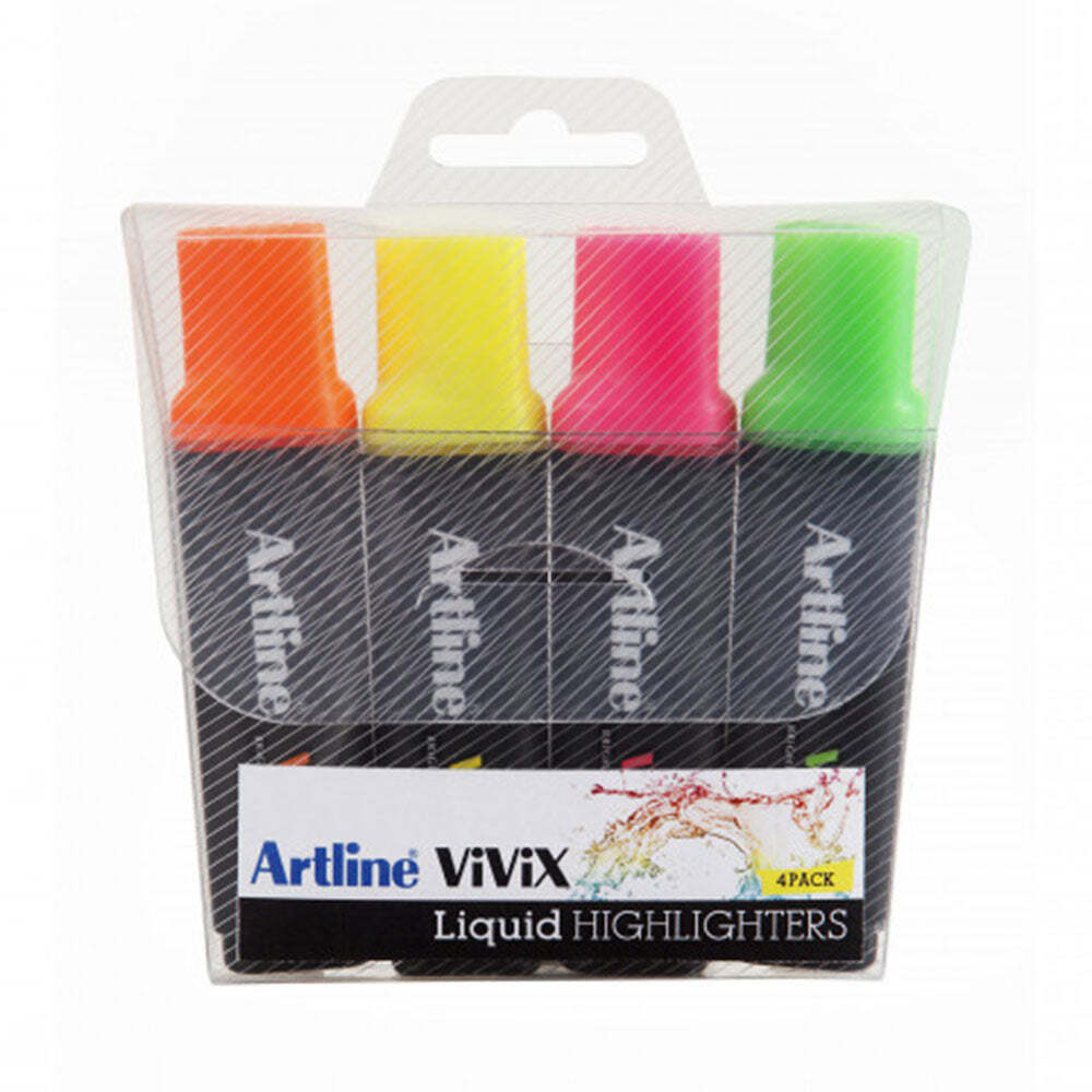 Artline Vivix Stationery Highlighter Wallet Visible Ink Indicator Pack ...