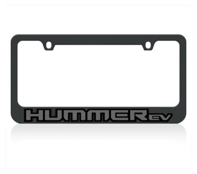 Hummer EV Black License Plate Frame - Black Lettering | eBay