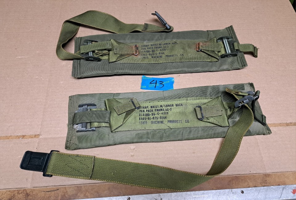 2 US Military ALICE Pack Kidney Pads LC2 Vintage BELTS INCOMPLETE | eBay