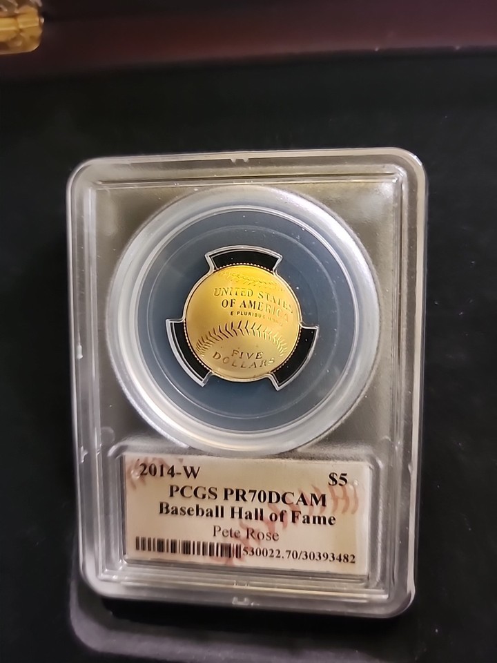 2014 Pete Rose 3 Coin Gold & Silver Baseball Hall of Fame Set PCGS PR ...