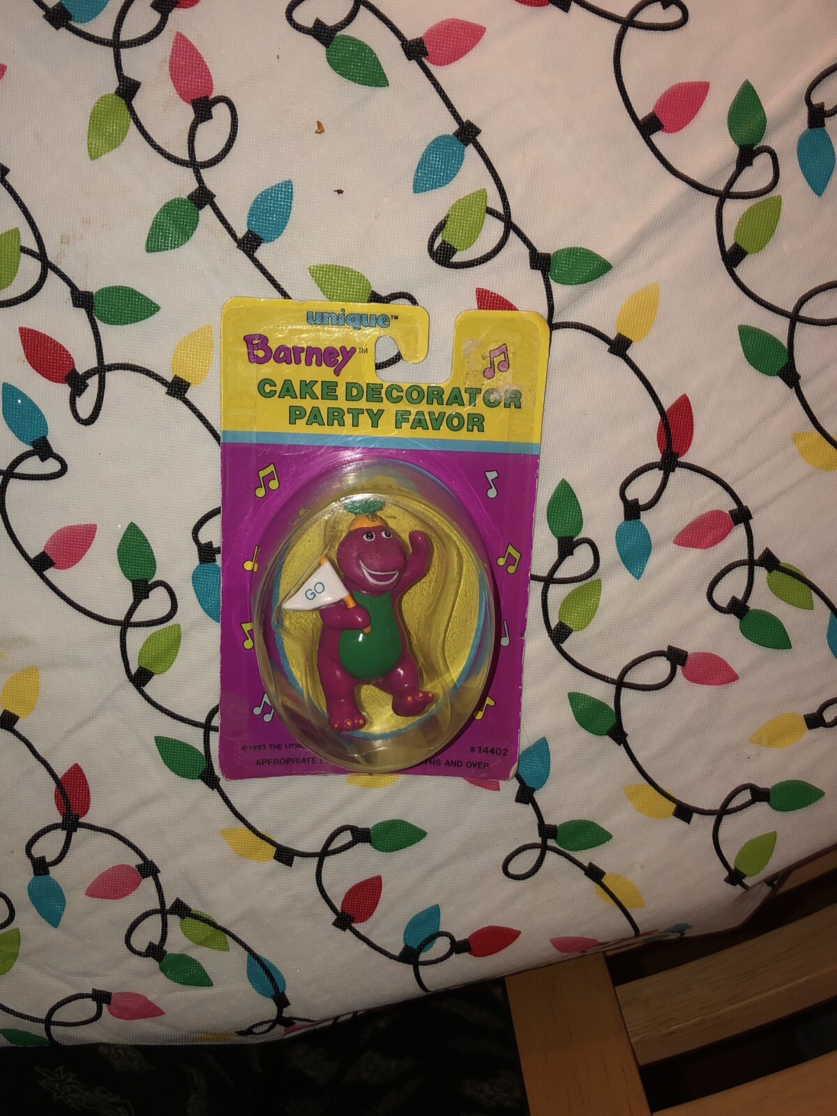 VTG Unique PVC Plastic Barney Figure Cake Topper Decoration Party MIP ...