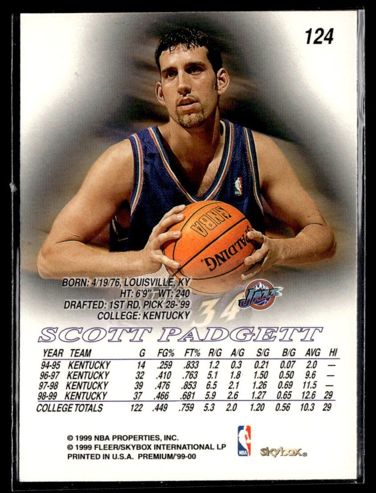 1999-00 SkyBox Premium #124 Scott Padgett | eBay