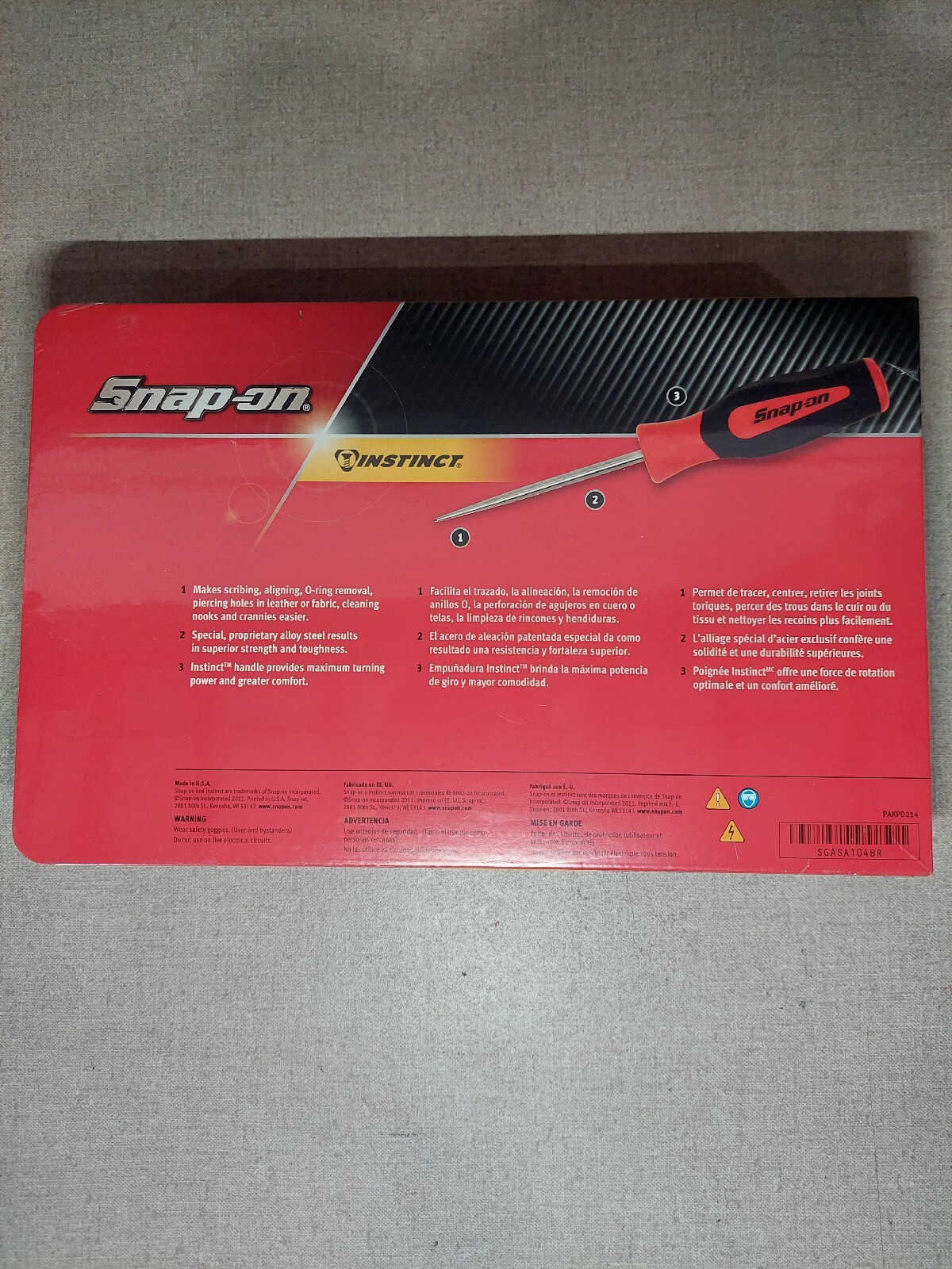 Snap-on SGASA104BR Awl and Hook 4 PC Set for sale online | eBay