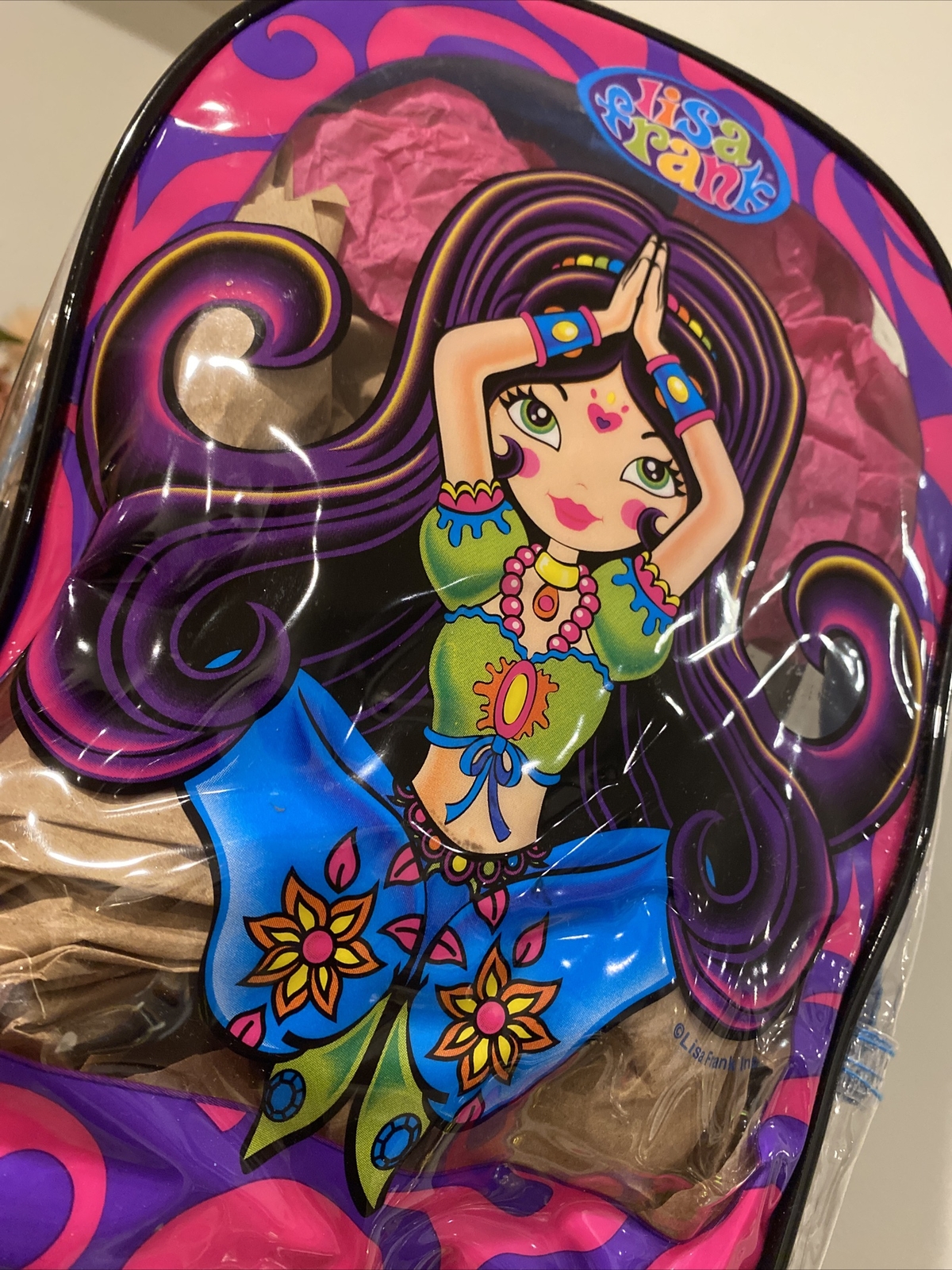 Lisa Frank Genie Clear Mini Backpack Rare - Gem