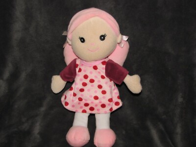 Gi-go Gigo Baby Girl Doll Soft Stuffed Plush Cloth Velour Pink Hair ...