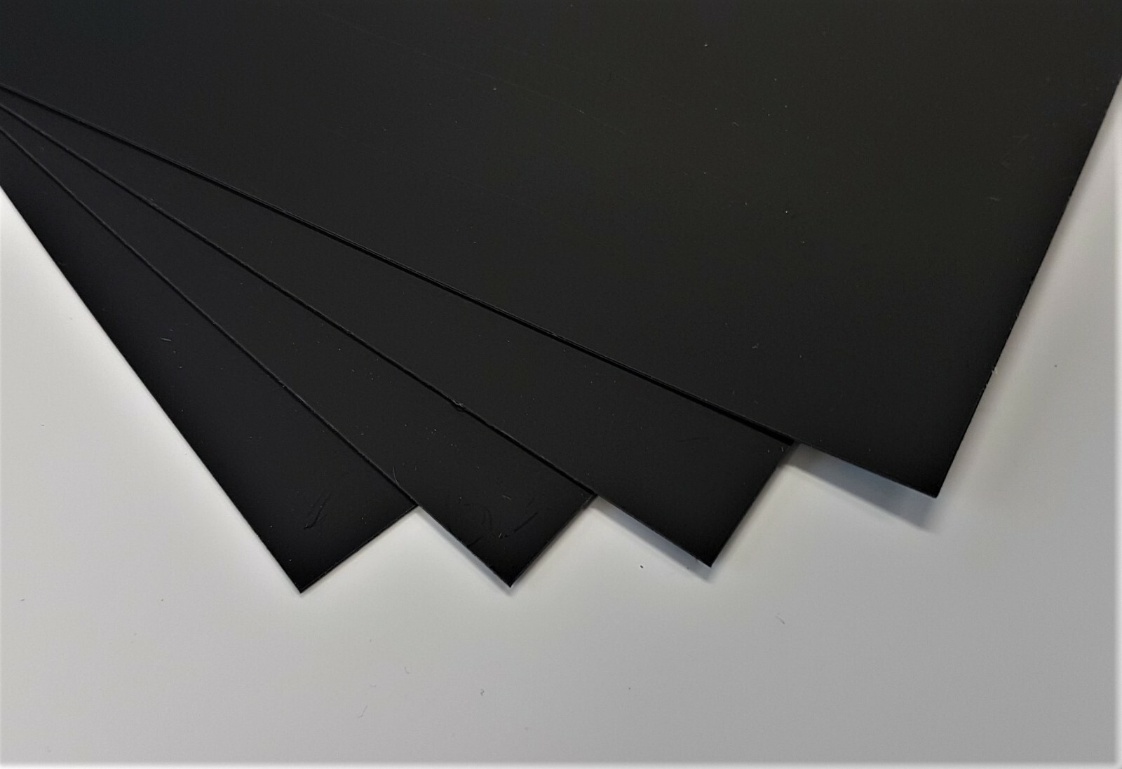 Black Polystyrene Sheets High Impact Matt Plasticard A5 A4 A3, 0.5 0.75 ...