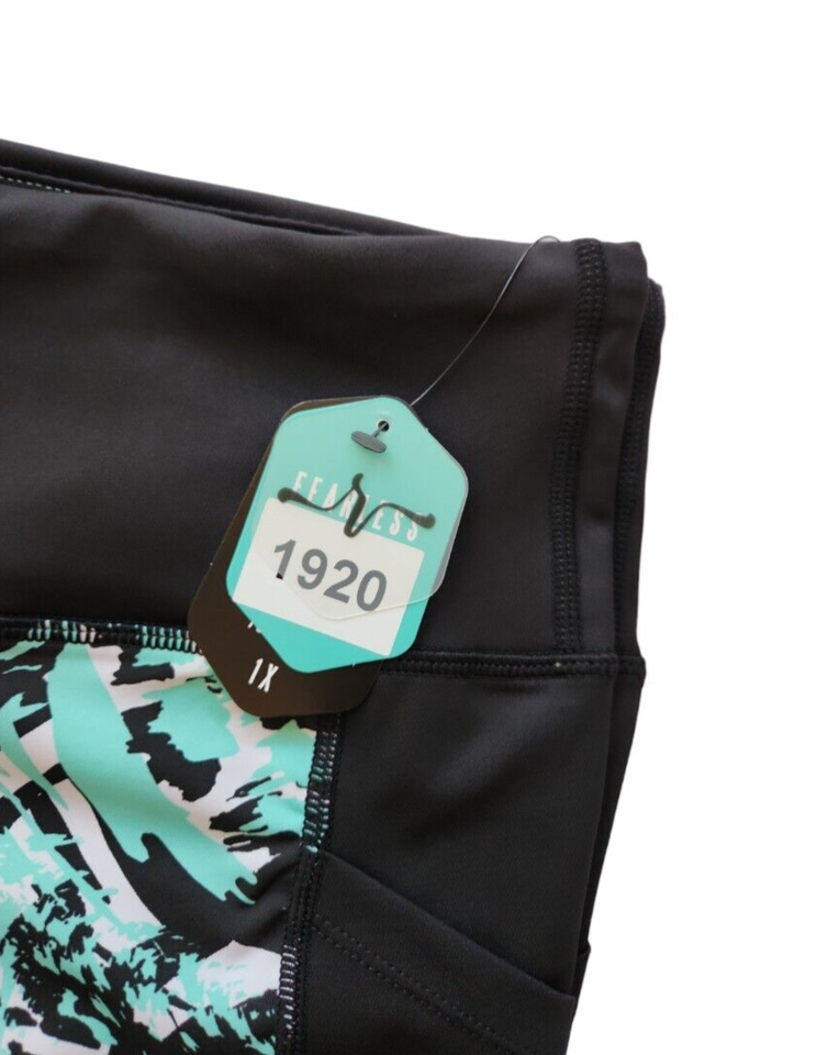 Lularoe Mint White Black 1X Fearless Fitness Legging RISE 1XL Workout ...