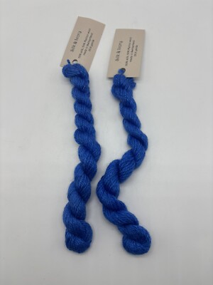 Silk and Ivory Needlepoint Yarn 28.8 Yd New Lot Of 2 Delphinium Color ...