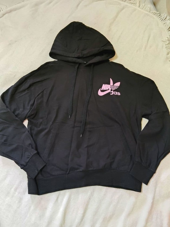 Parody Logo Hooded Parka Black Pink | eBay