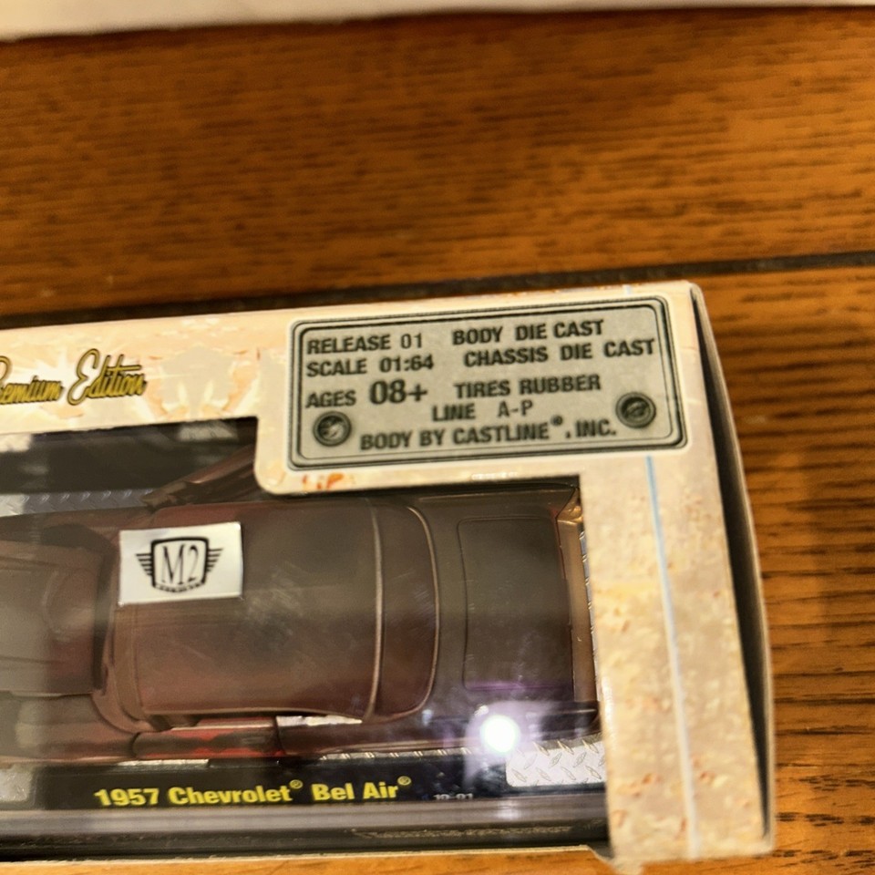 R08 M2 Machines Auto-Drivers Series 1957 Chevy Bel Air body shop rust ...