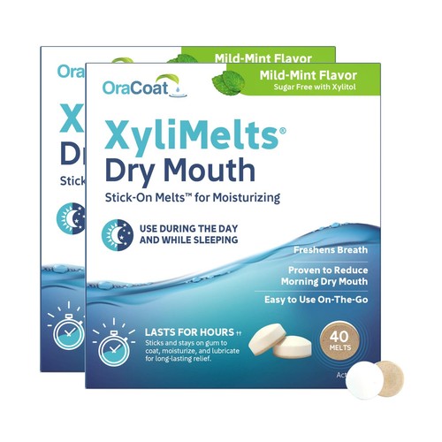 Moisturizing Dry Mouth Discs with Xylitol - 80 Sugar-Free Mint Flavored ...