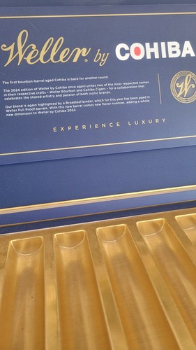 Weller by COHIBA Specialty Blue Toro Empty Cigar Box W Heavy Adornment ...