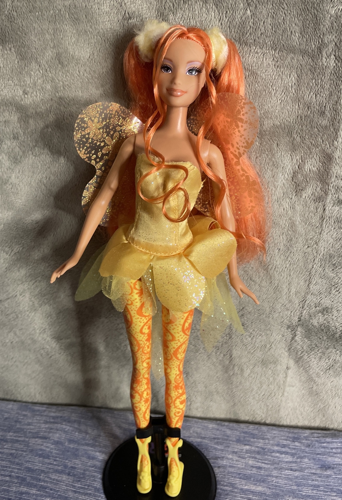 2004 Mattel Barbie Fairytopia Dandelion Doll Orange & Yellow Fairy W ...