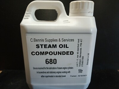 PREMIUM STEAM CYLINDER OIL COMPOUNDED 680 GRADE ** UK FREE POST ...