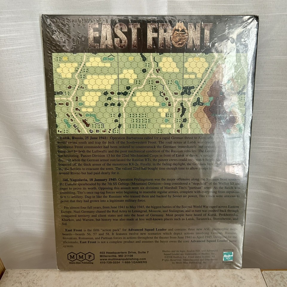 New/sealed, ASL Action Pack #5: East Front, MMP; w/ 3 new maps & 12 ...