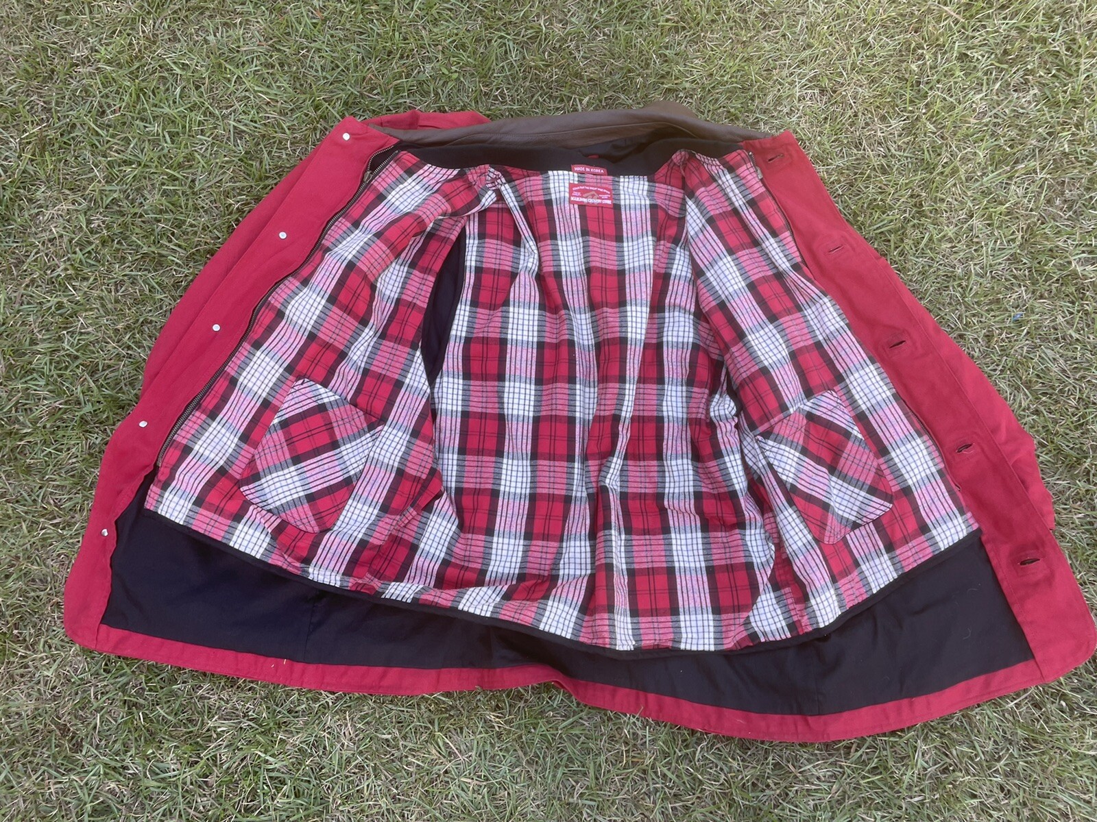 Vintage Marlboro Chore Coat Jacket Mens Large Red Ca… - Gem