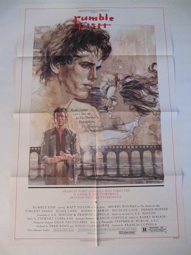 RUMBLE FISH movie poster - original 1983 MICKEY ROURKE, MATT DILLON ...