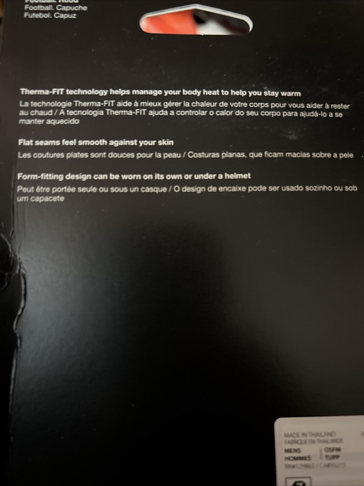 Jordan Fly Warm Hood Football Mask Shiesty Therma Fit Black Football ...