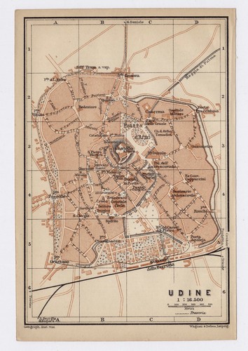 1899 ORIGINAL ANTIQUE CITY MAP OF UDINE / NORTHERN ITALY | eBay