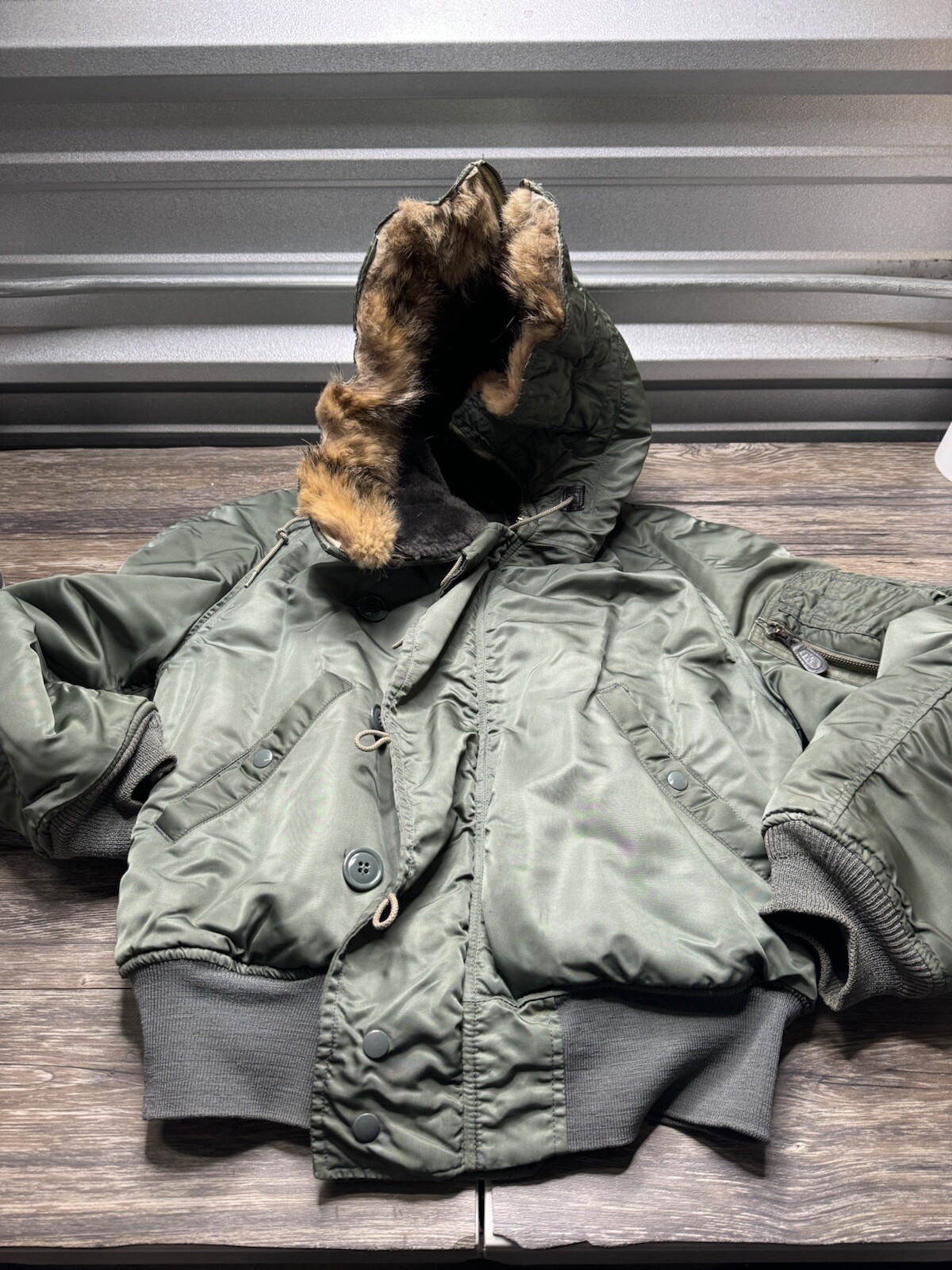 Vintage US Military Air Crew Flying Jacket with attac… - Gem