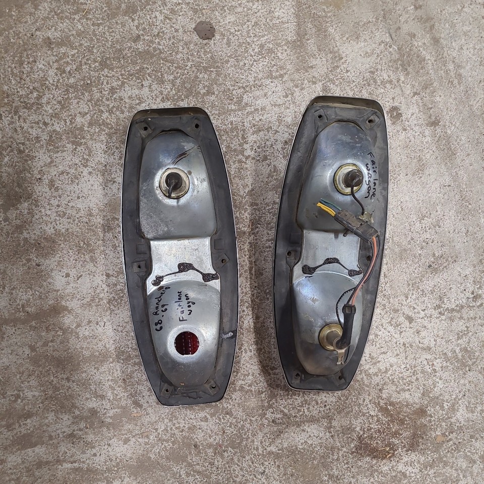 1968-1969 Ford Ranchero Fairlane Wagon Taillight Assemblies Assembly ...
