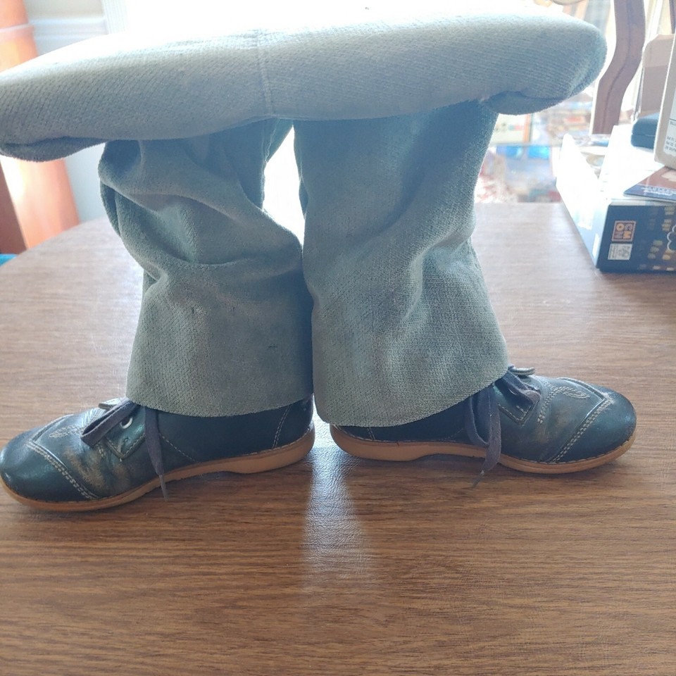 Custom Halloween Wood wierd psycho Doll Bench 10x6x9 half human dress ...