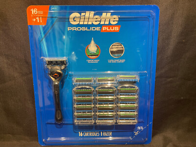 16+1 Gillette ProGlide Plus Mens 5-Blade Razor & Cartridges Fits ...