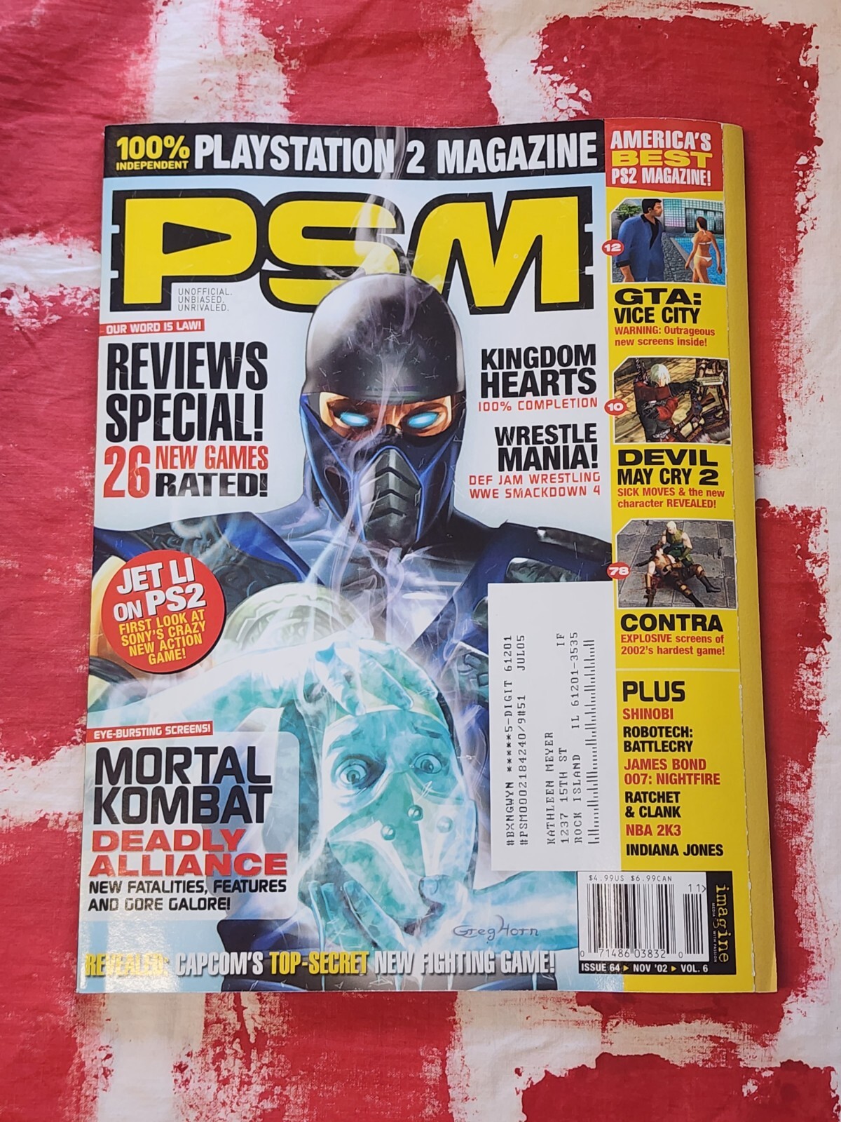 PSM Playstation Magazine 64 November 2002 Vol 6 Mortal Kombat Sub-zero ...