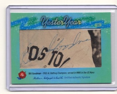 2025 Historic Autographs YesterYear 2 Bill Goodman CUT AUTO AUTOGRAPH 1 ...