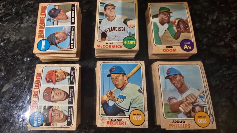 (476/598) 1968 Topps Baseball Partial Set HIGH Grade All Unique Cards ...