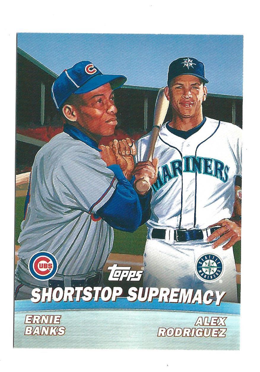 2001 Topps Combos #TC6 Ernie Banks/Alex Rodriguez Cubs Mariners | eBay