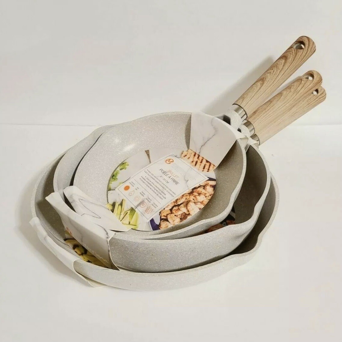 Masterclass Premium Cookware 8″ 9.5″ 11″ Skillet Frying Pans Set Of 3 ...