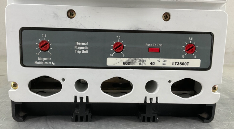 CUTLER HAMMER HLD3600F CIRCUIT BREAKER 600 A 3P 600V LT3600T TMA TRIP ...