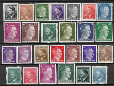 GERMANY ADOLF HITLER STAMP COLLECTION PACKET of 25 DIFFERENT Stamps MNH ...