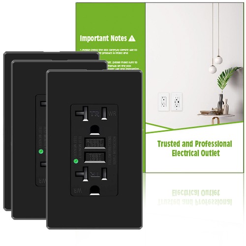 GFCI Outlet 20 Amp Receptacles Ground Fault Circuit Interrupter ETL ...