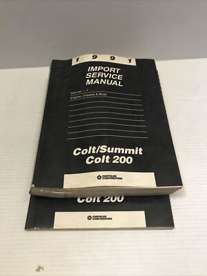 1991 COLT SUMMIT COLT 200 IMPORT SHOP REPAIR SERVICE MANUAL VOL 1-2 | eBay