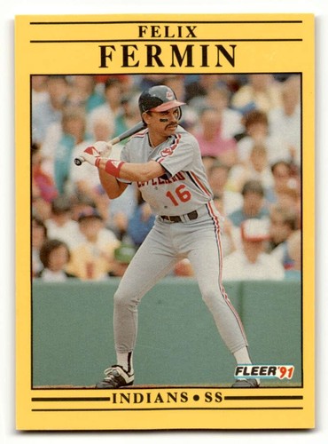 1991 Fleer #367 Felix Fermin Cleveland Indians Baseball Cards NM Nea ID ...