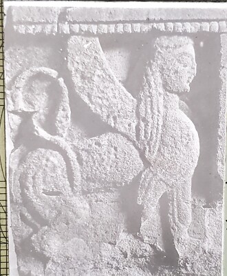 Sphinx, Metope, Selinus Temple, Sicily, Italy, Magic Lantern Glass ...
