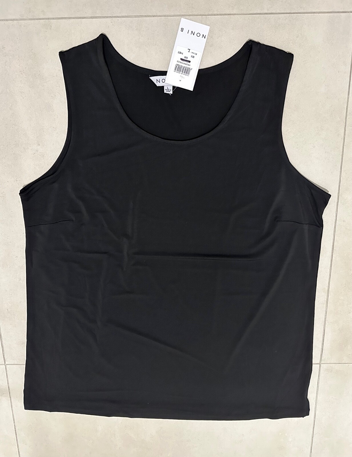 NONI.B: Size: L. (12-14) Quality Sleek BLACK with Bust-Darts, Stretch ...